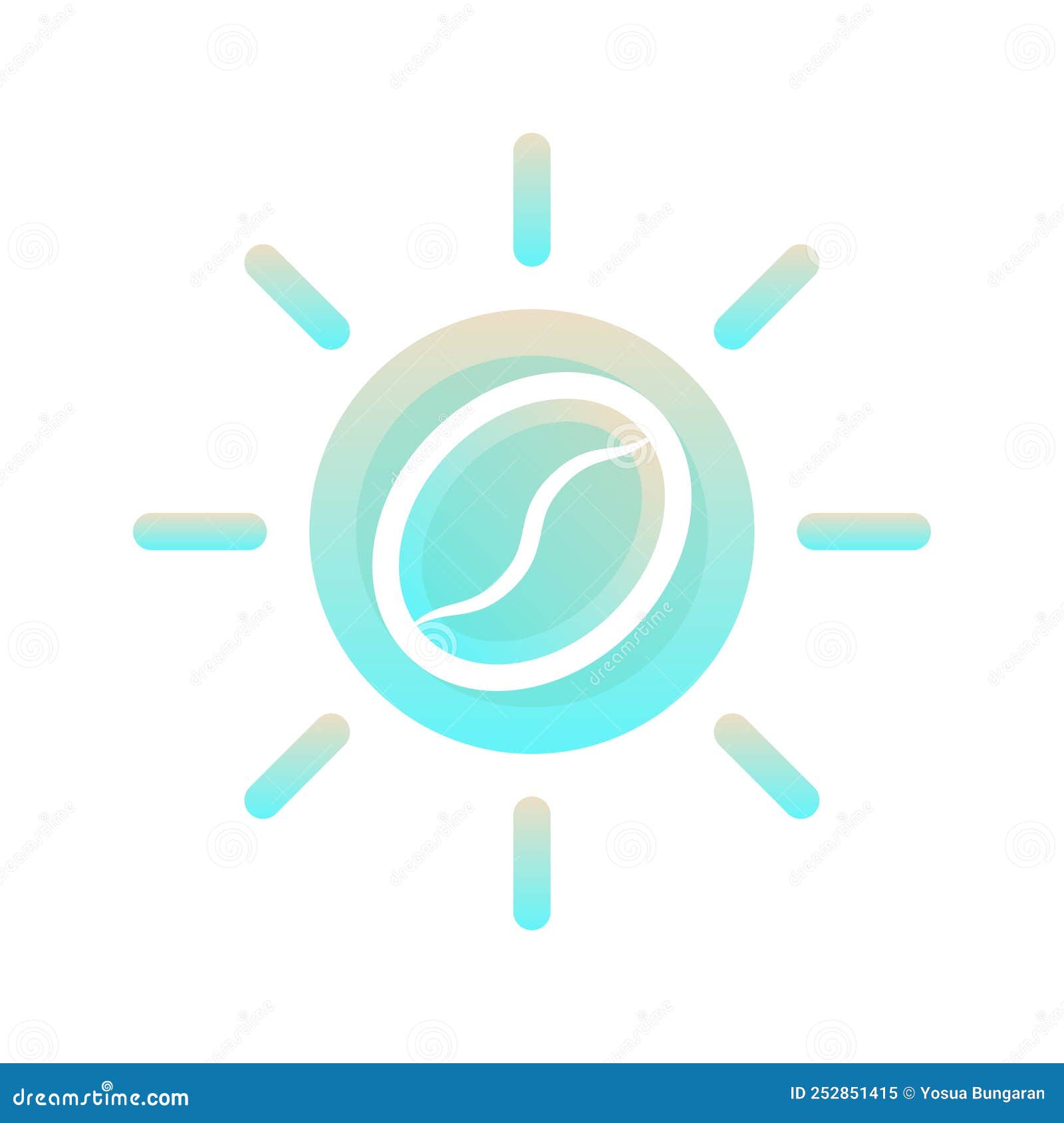 Sun Coffee Logo Gradient Design Template Icon Element Stock Vector ...