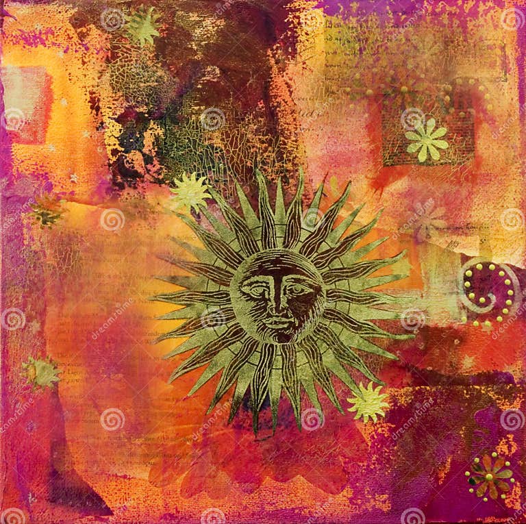 Sun Collage stock illustration. Illustration of collage - 4420230