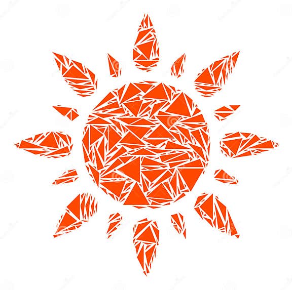 Sun Collage of Triangles stock vector. Illustration of composed - 119925224