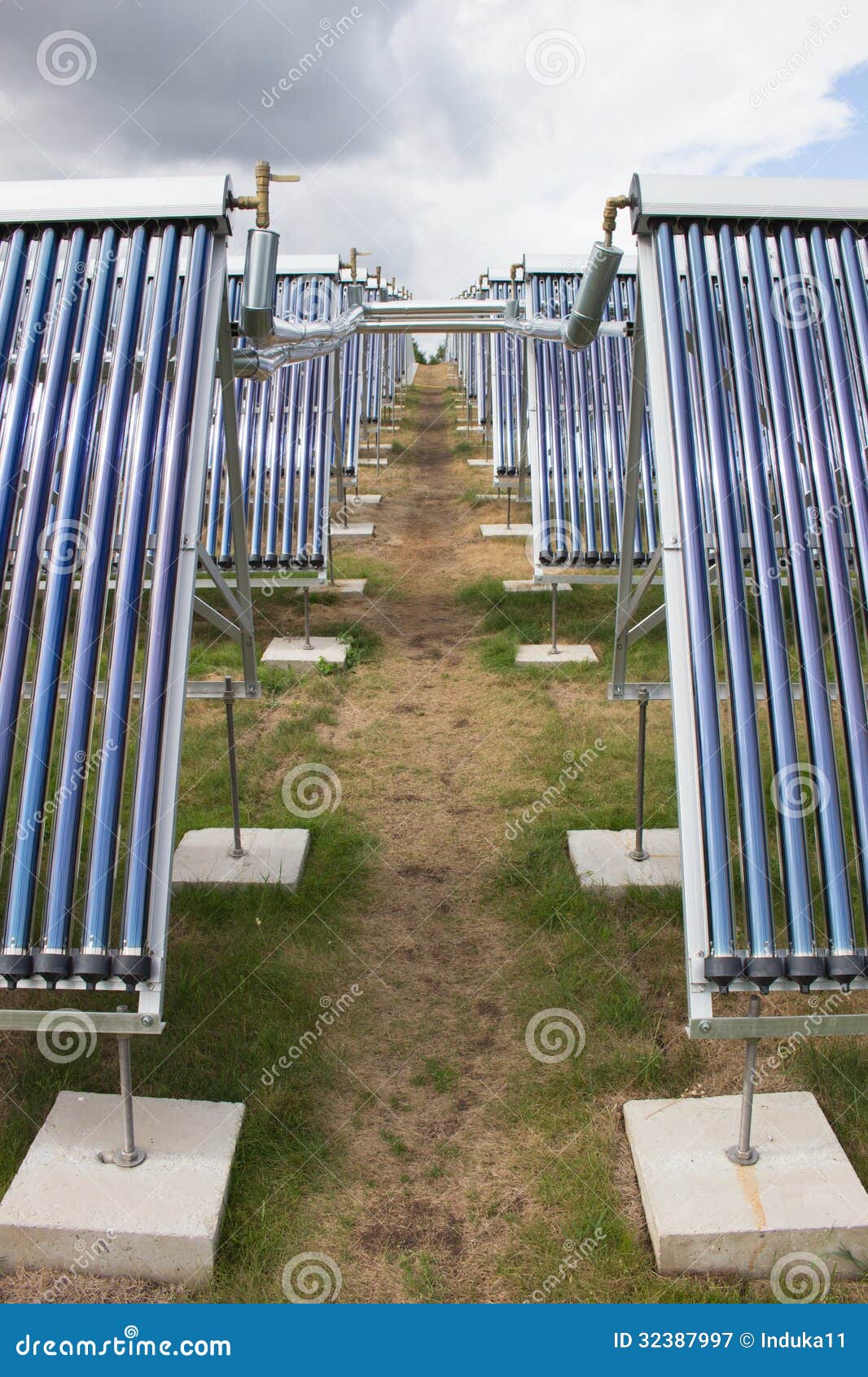 Sun collectors stock image. Image of glass, building - 32387997