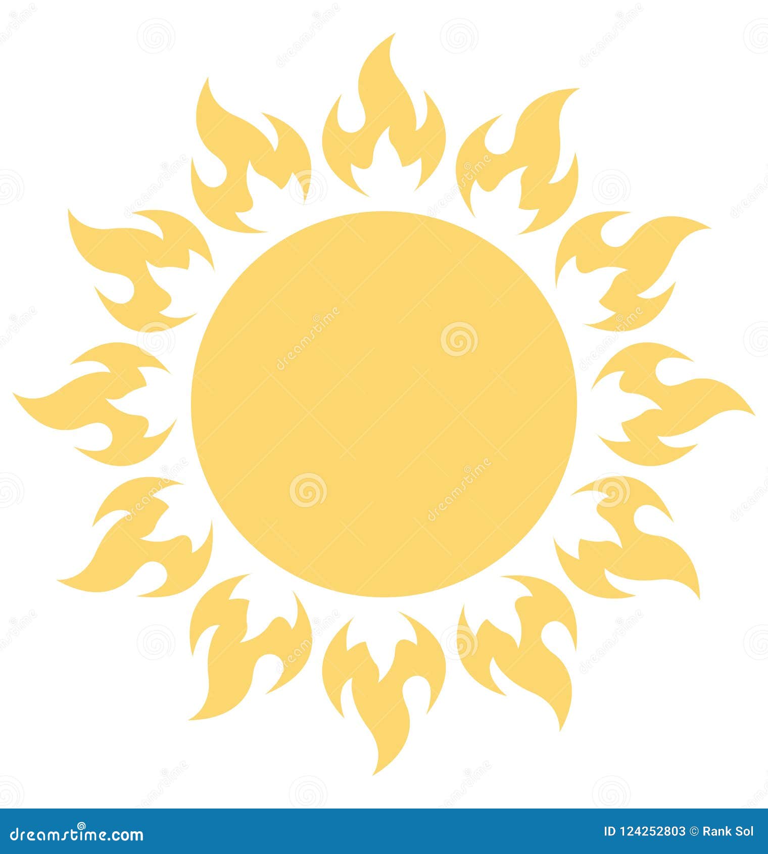 Sun Color Vector Isolated Icon Editable Stock Vector - Illustration of ...