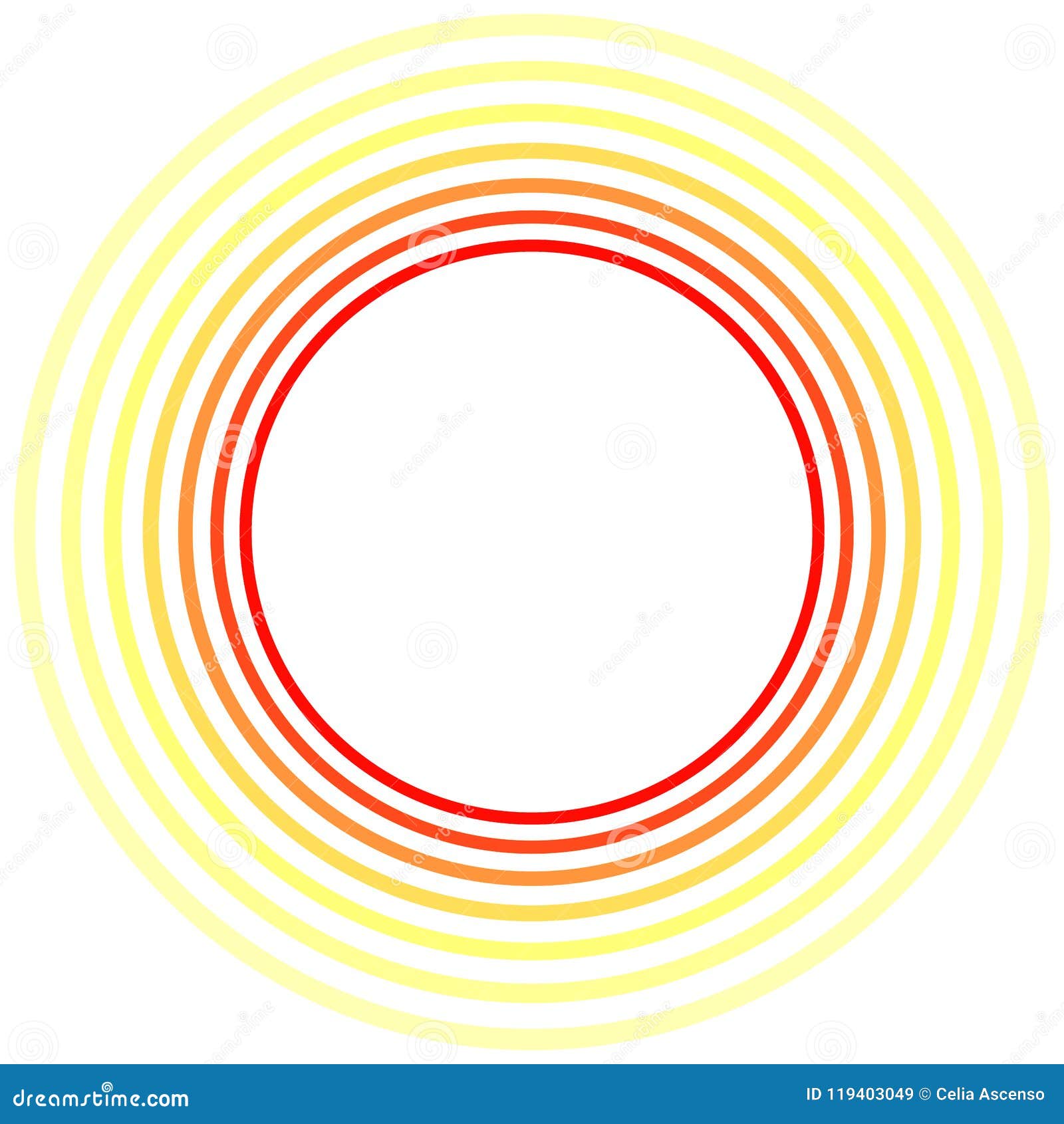 Sun Circles Round Frame Border Stock Illustration - Illustration of ...