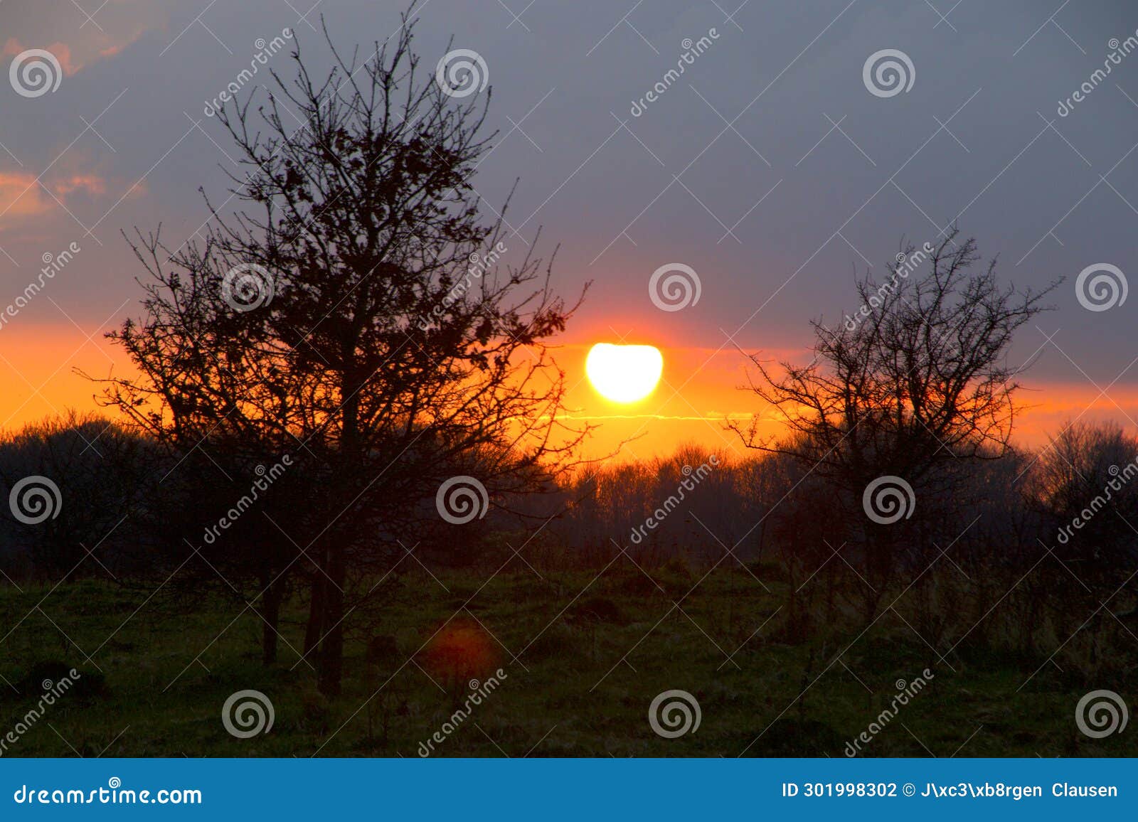 The Sun Comes Out at Sunset on a Day in April Stock Photo - Image of ...