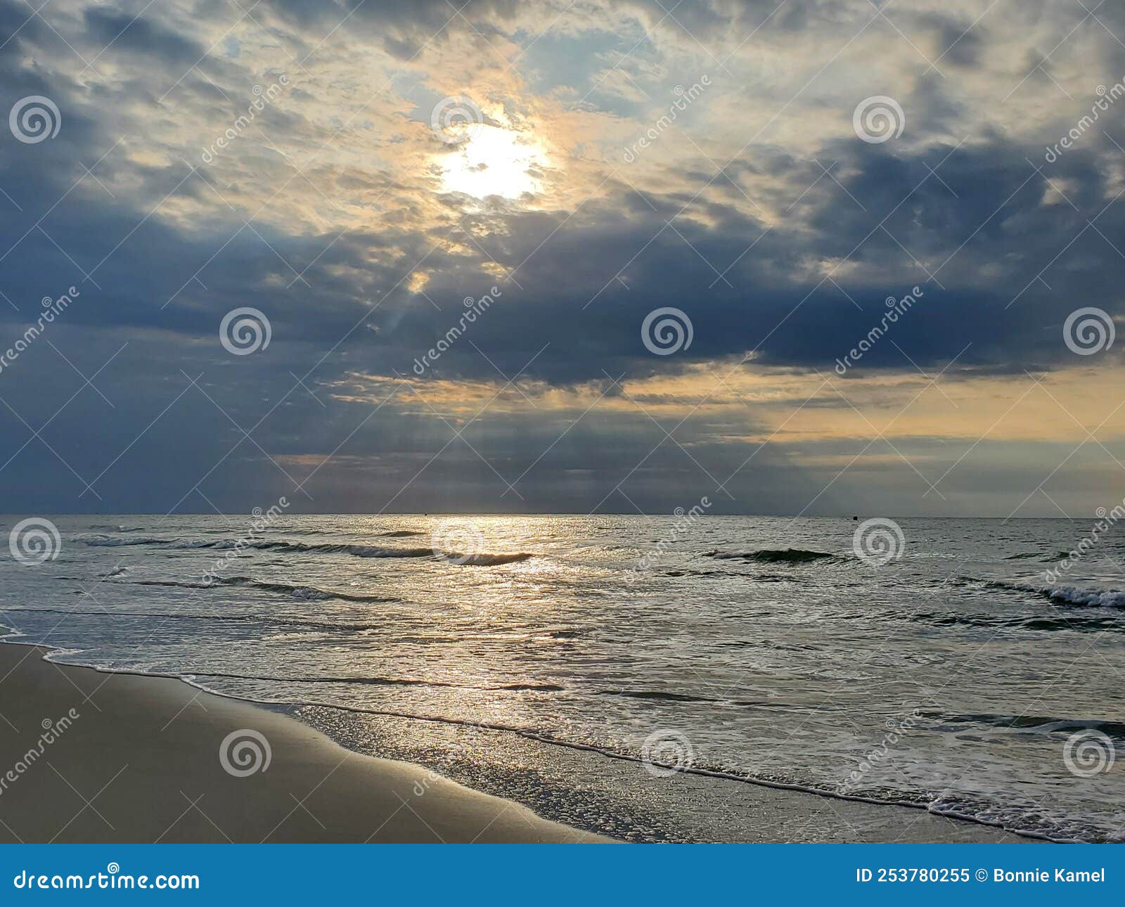 Sun comes up stock image. Image of coast, morning, dawn - 253780255