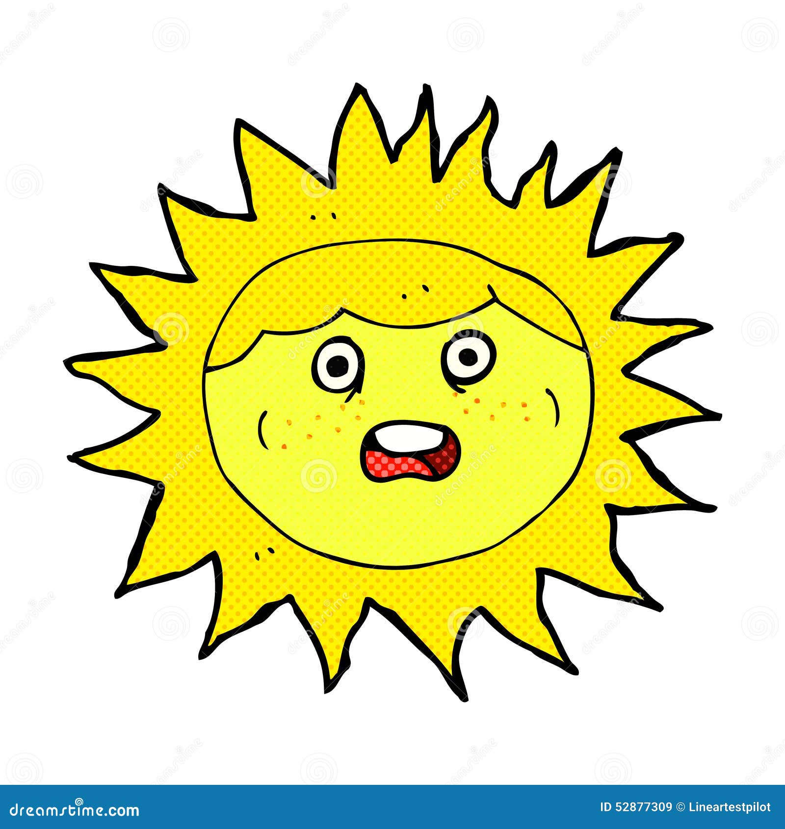 Sun Comic Cartoon Character Stock Illustration - Illustration of book ...