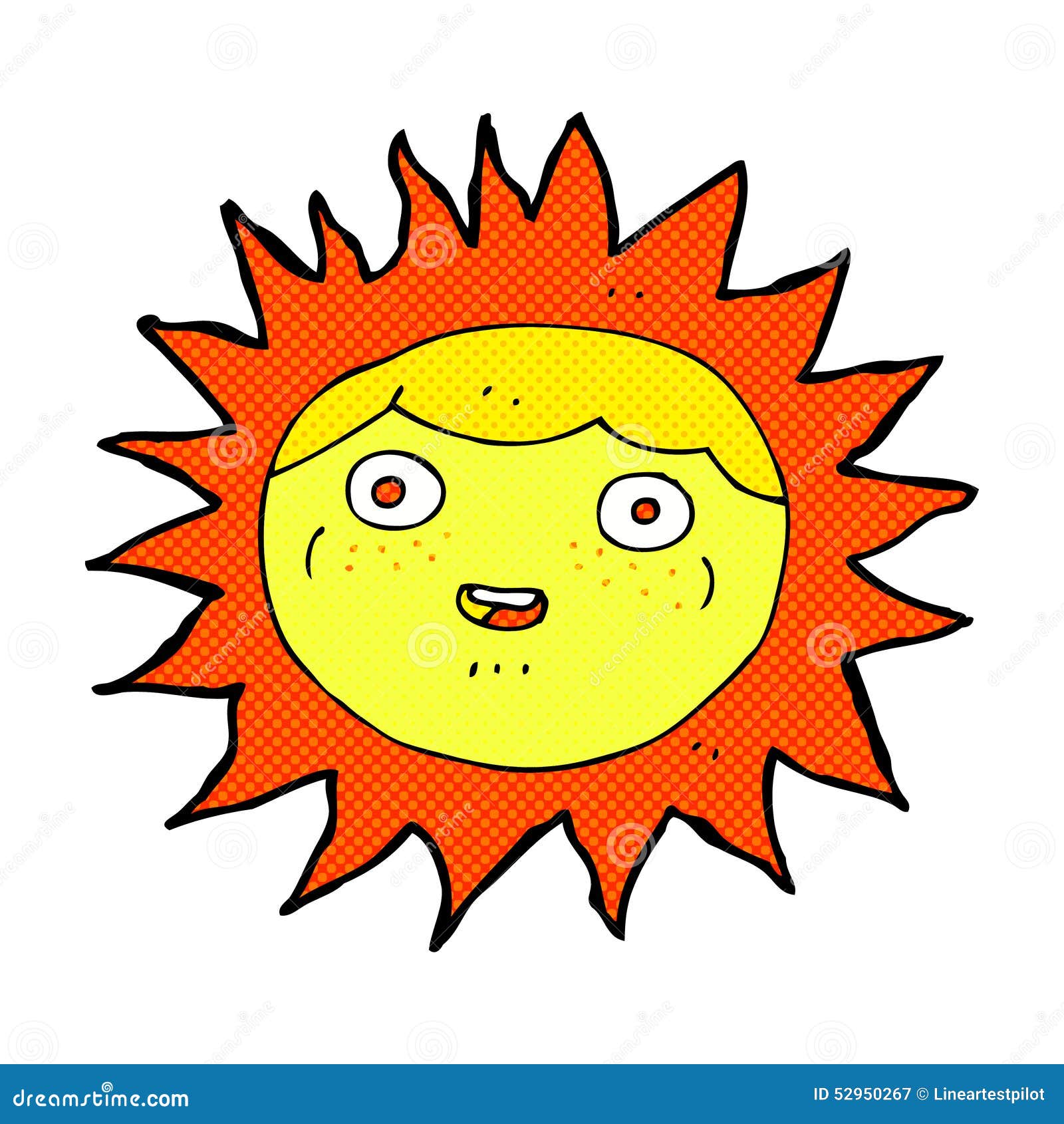 Sun Comic Cartoon Character Stock Illustration - Illustration of silly ...