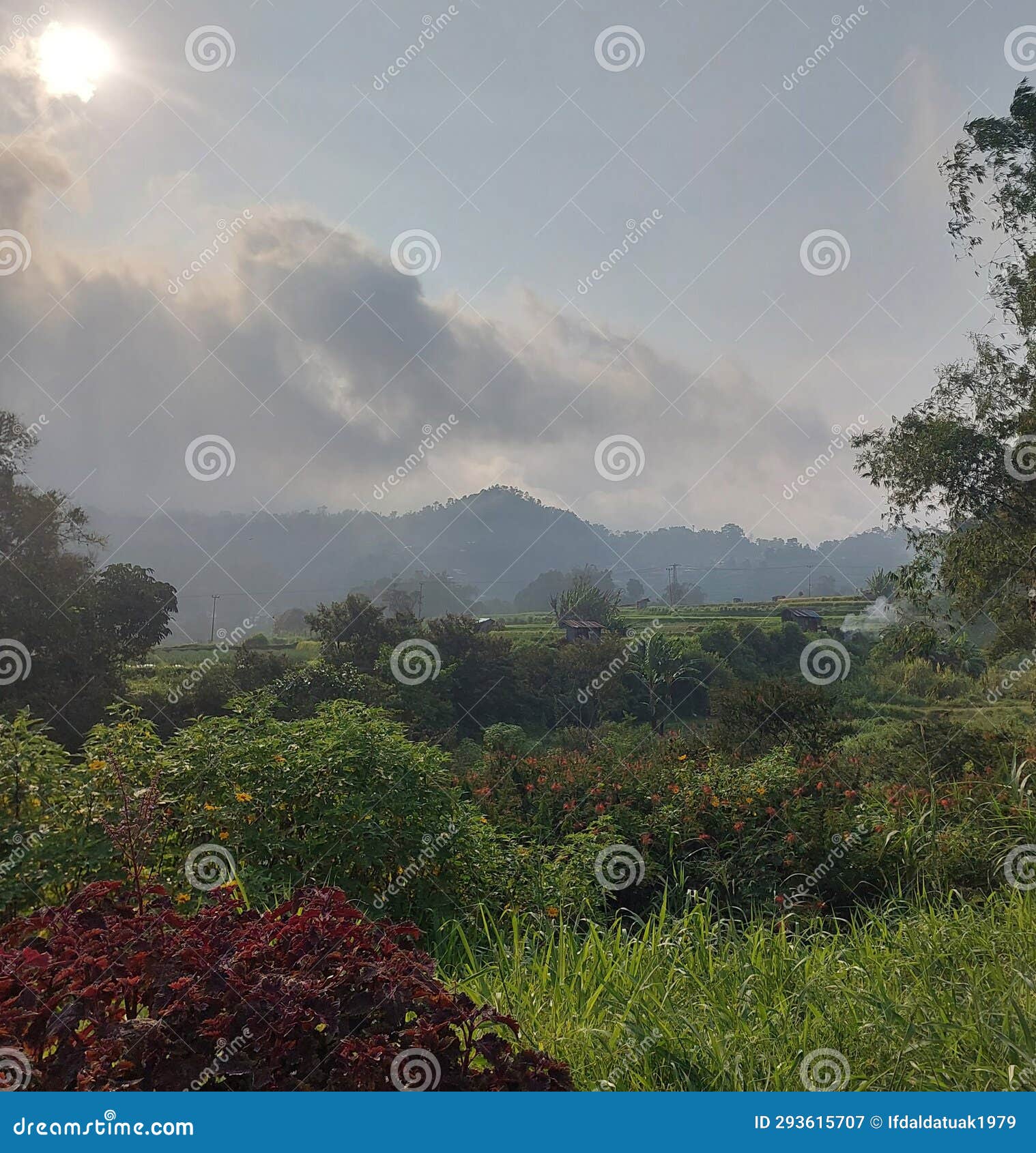 Sun Coming Out in the Afternoon so Bright Behind the Clouds Stock Image ...