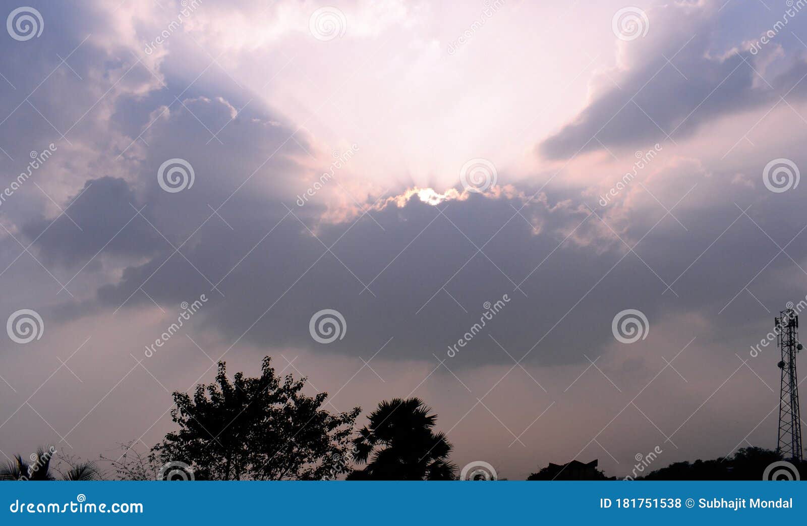 Sun Coming Out from the Clouds Stock Photo - Image of heaven, covering ...