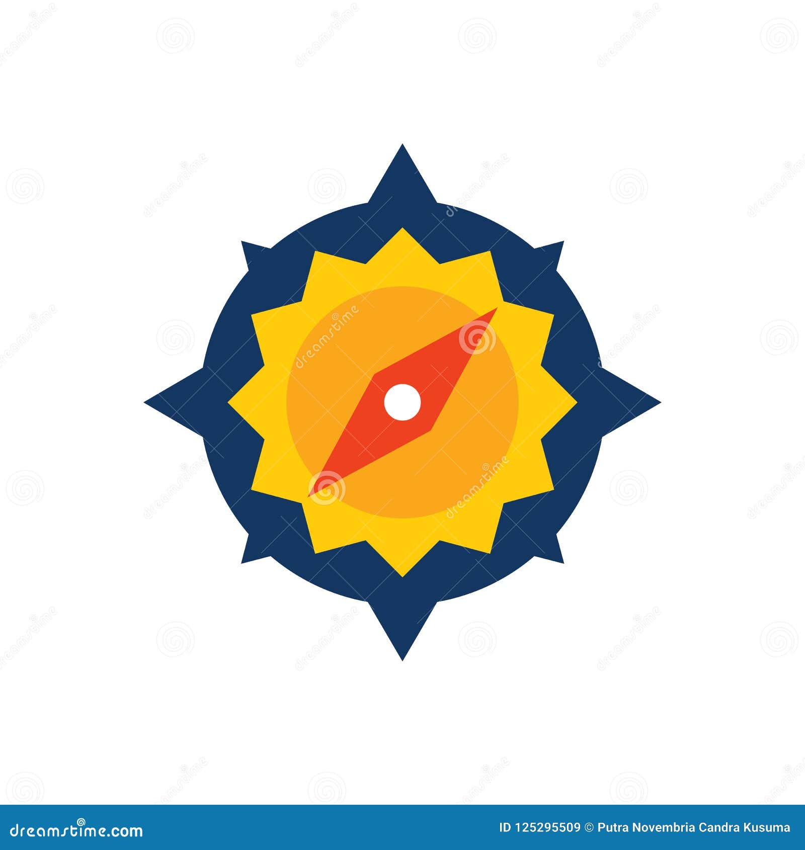 Sun Compass Logo Icon Design Stock Vector - Illustration of idea ...