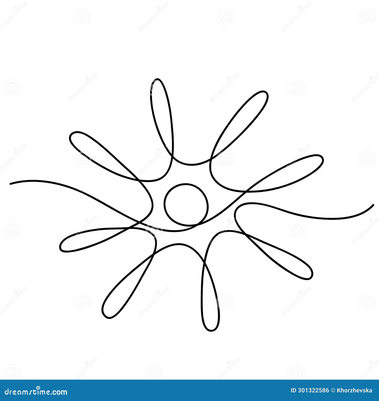 Sun, Continuous Line Drawing, Vector Stock Vector - Illustration of ...