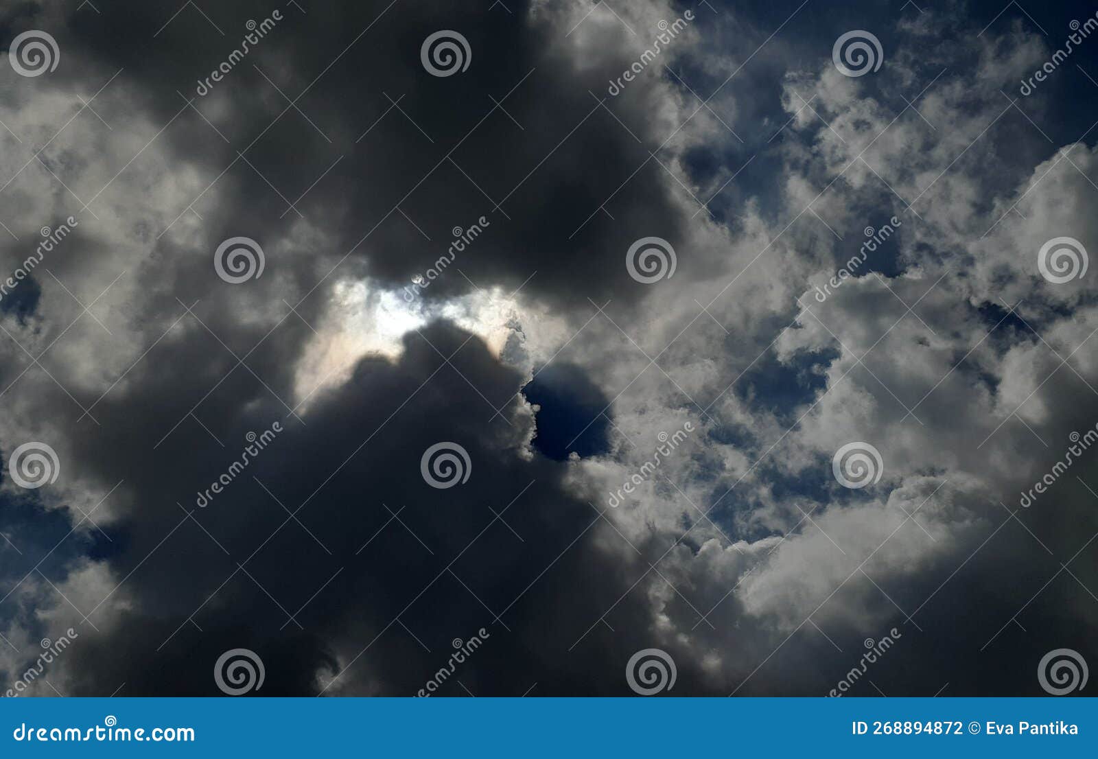 The Sun is Covered by Clouds, a Sign of Rain Coming Stock Photo - Image ...