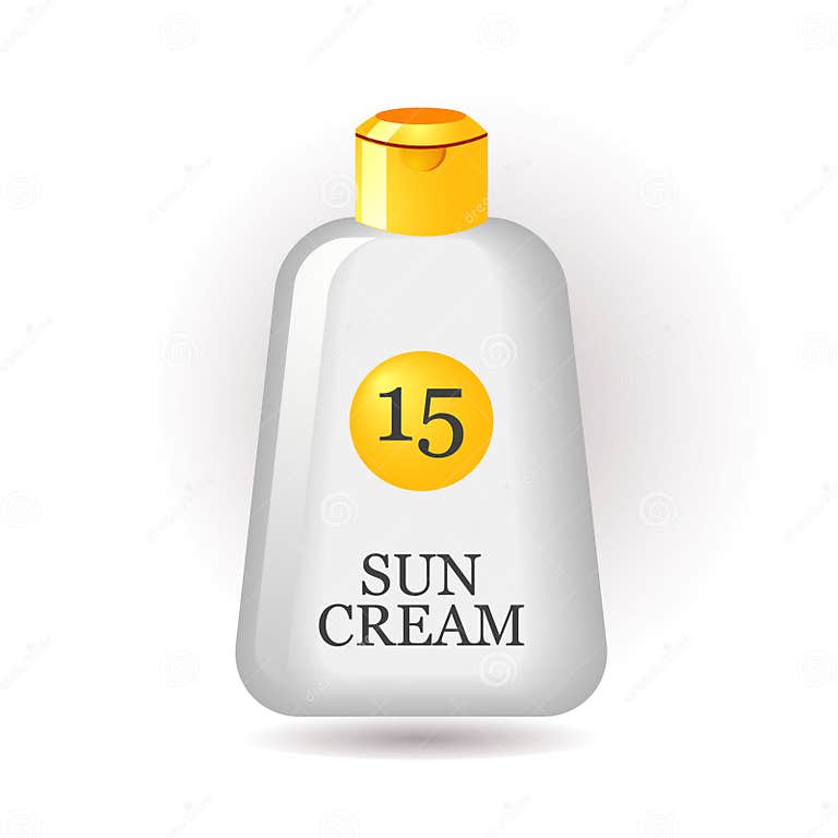 Sun cream stock vector. Illustration of white, protection - 14977921