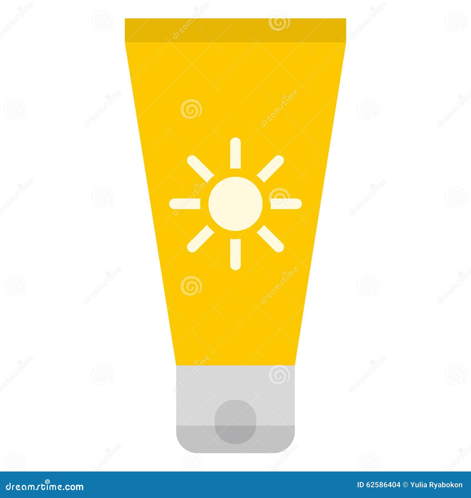 Sun cream icon stock vector. Illustration of design, vector - 62586404