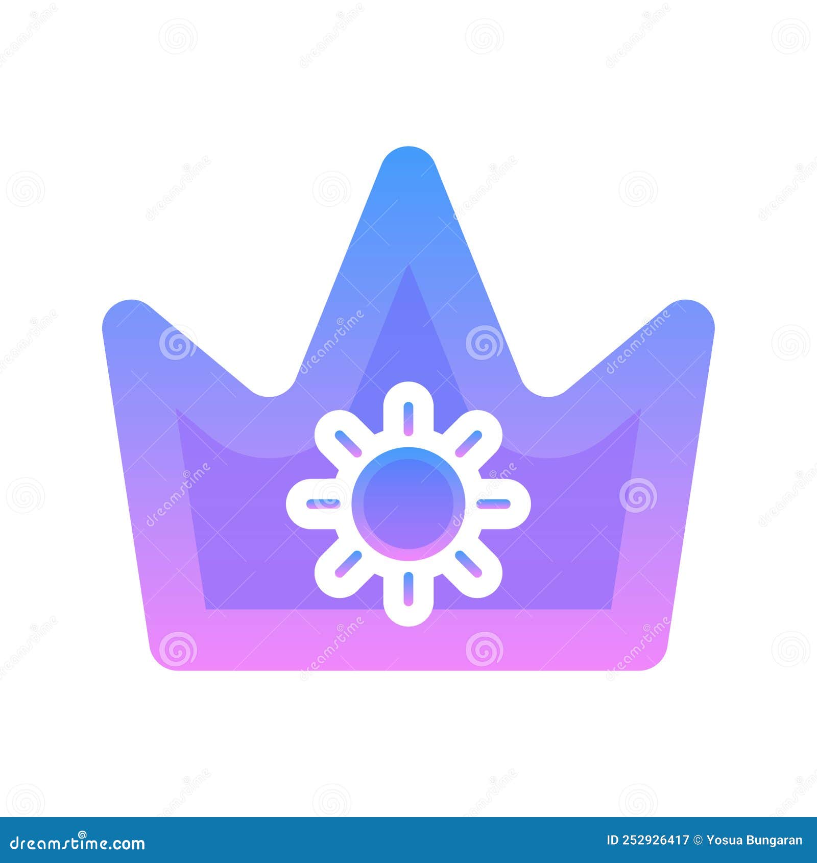 Sun Crown Logo Gradient Design Template Icon Element Stock Illustration ...