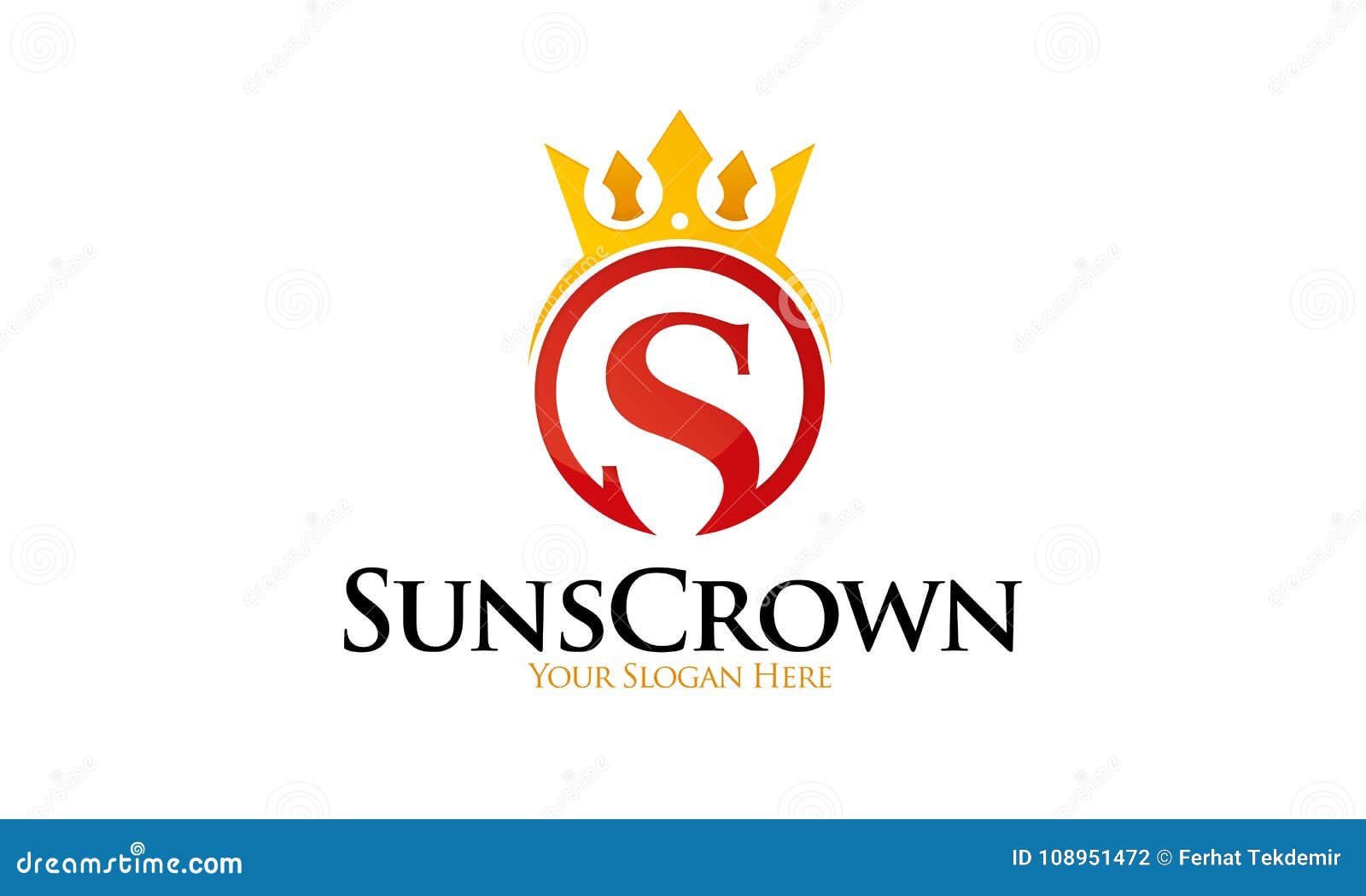 Sun Crown Logo Template stock illustration. Illustration of crown ...