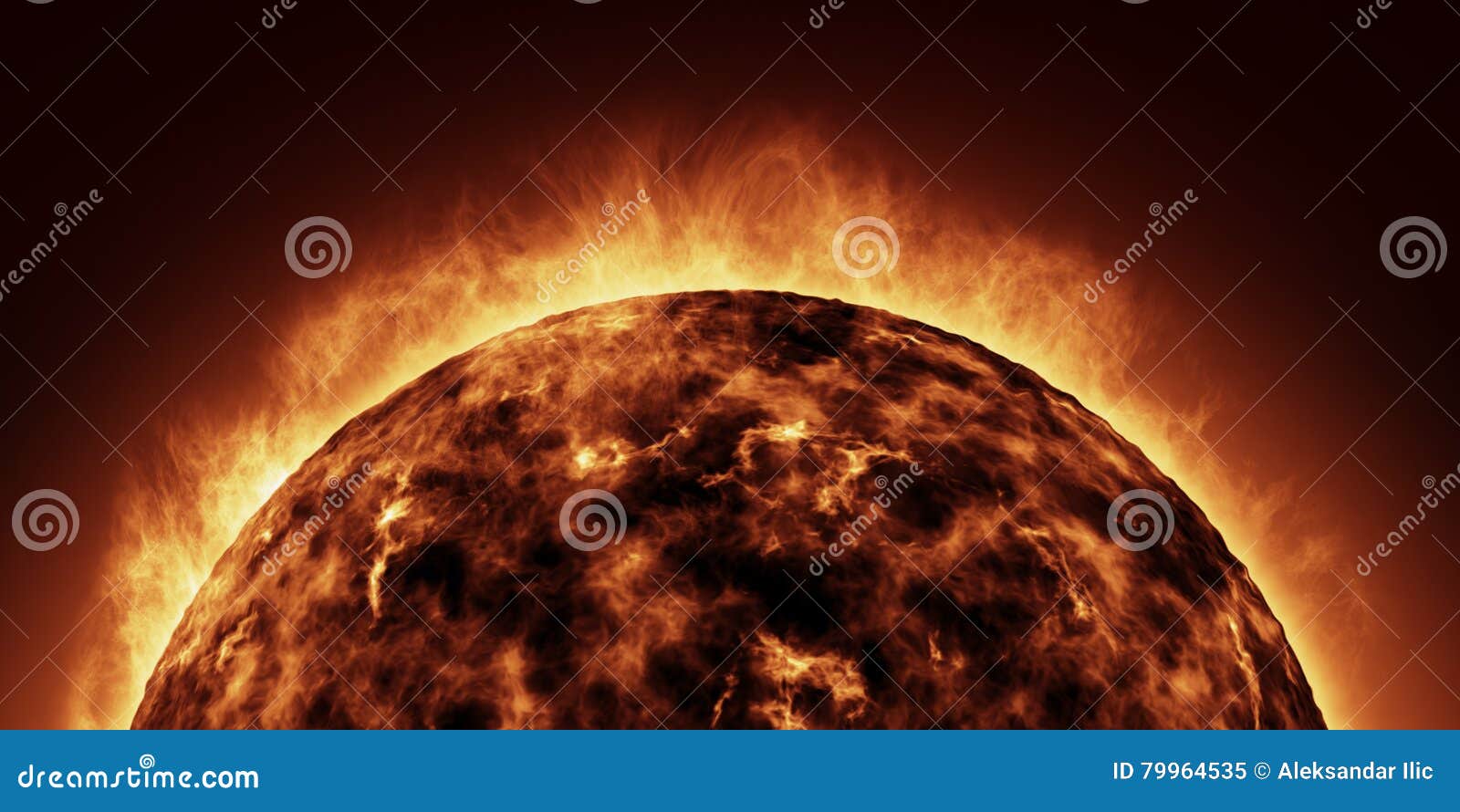 The Sun 3D Rendering stock illustration. Illustration of burning - 79964535