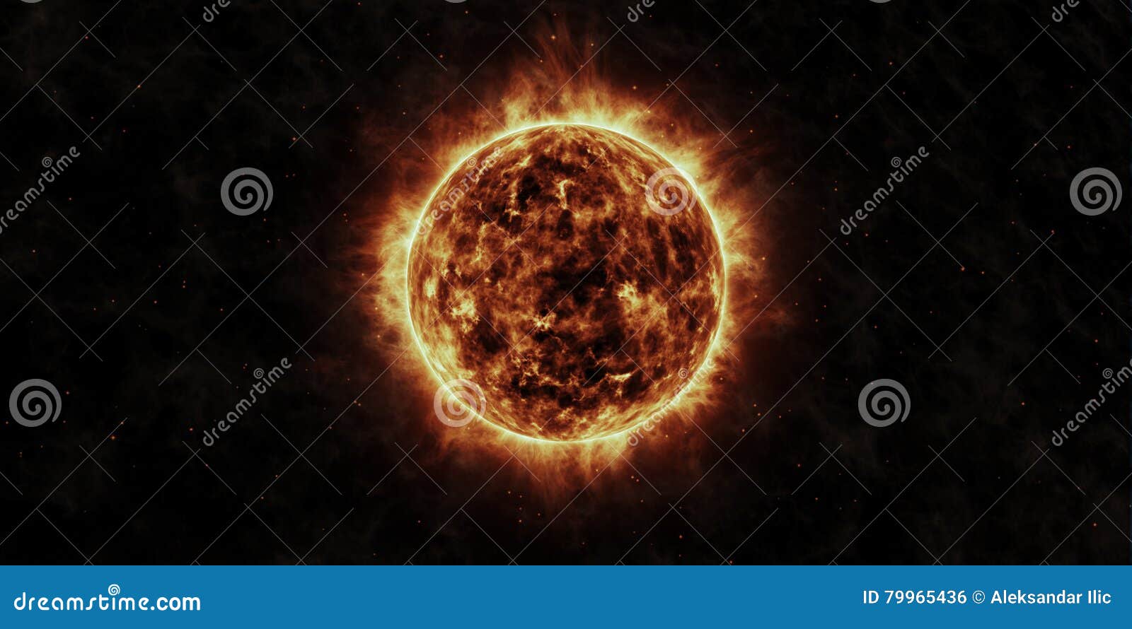 The Sun 3D Rendering stock illustration. Illustration of abstract ...