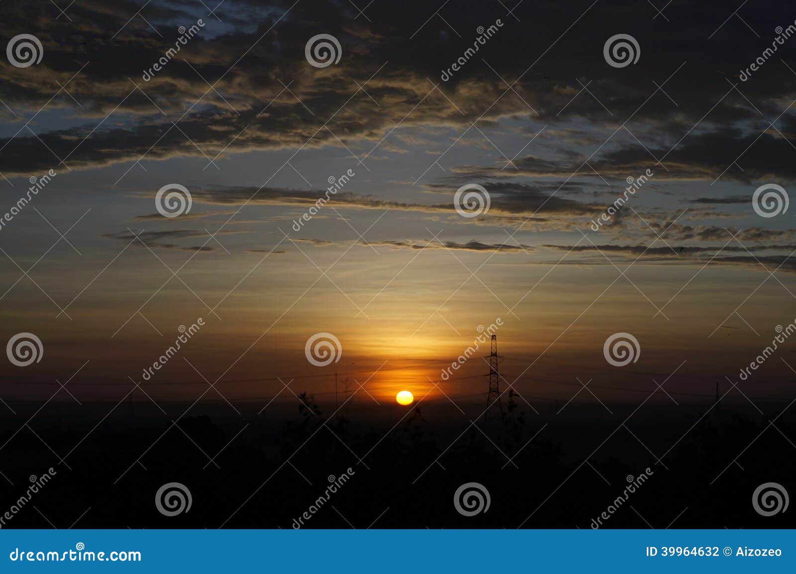 Sun at dawn stock photo. Image of landscape, beautiful - 39964632