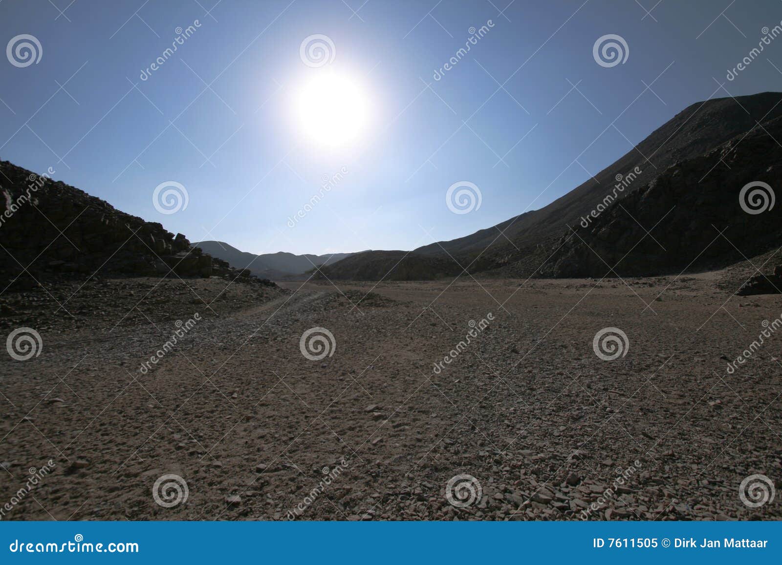 Sun in the desert stock image. Image of desert, deserted - 7611505