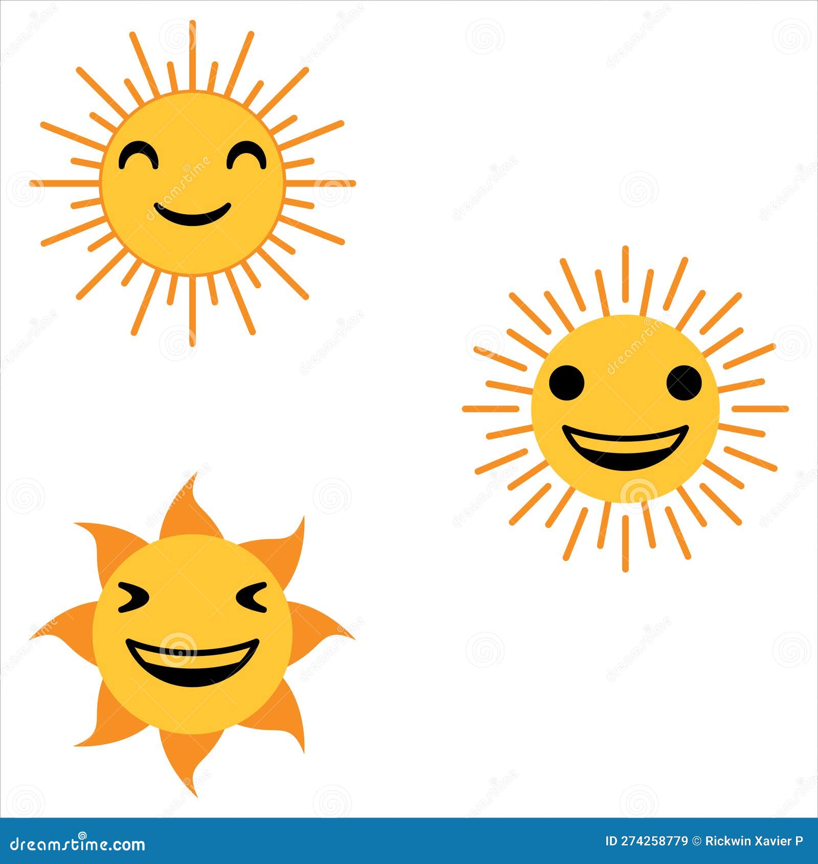 Sun Design. Collection of Sun. Sun with Cooling Glass Stock Vector ...