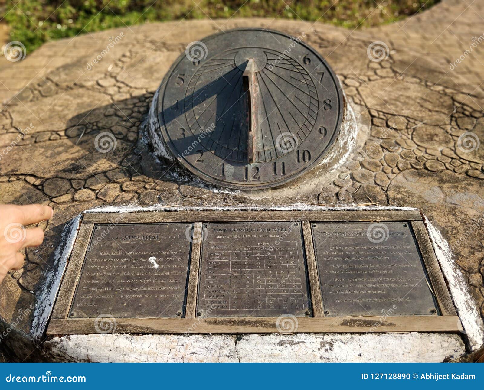 Sun Dial stock photo. Image of dial, sundial, time, city - 127128890