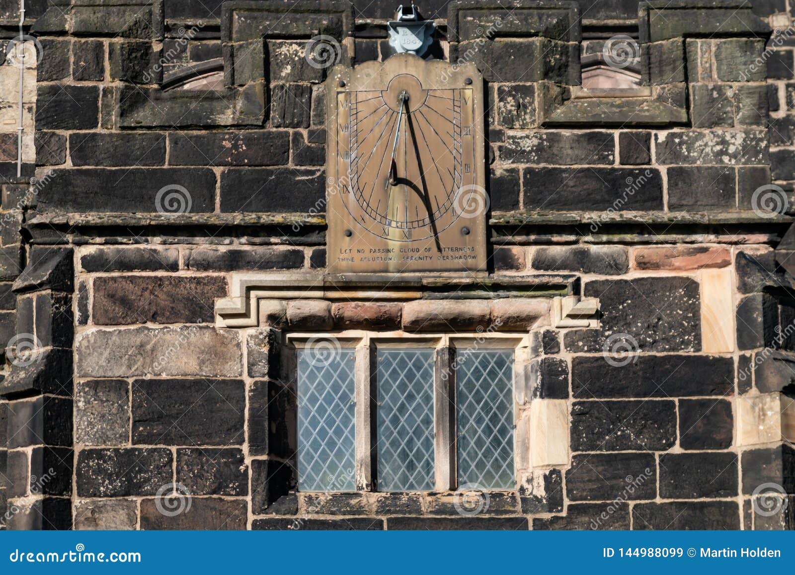 Sun Dial on Church stock image. Image of construction - 144988099