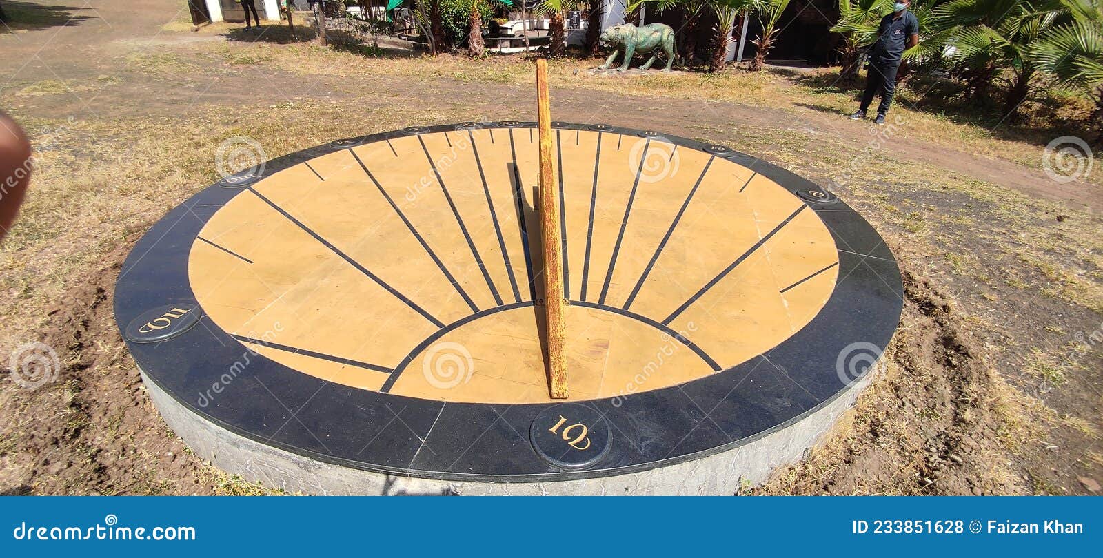 Sun dial or sun clock editorial stock photo. Image of lighting - 233851628