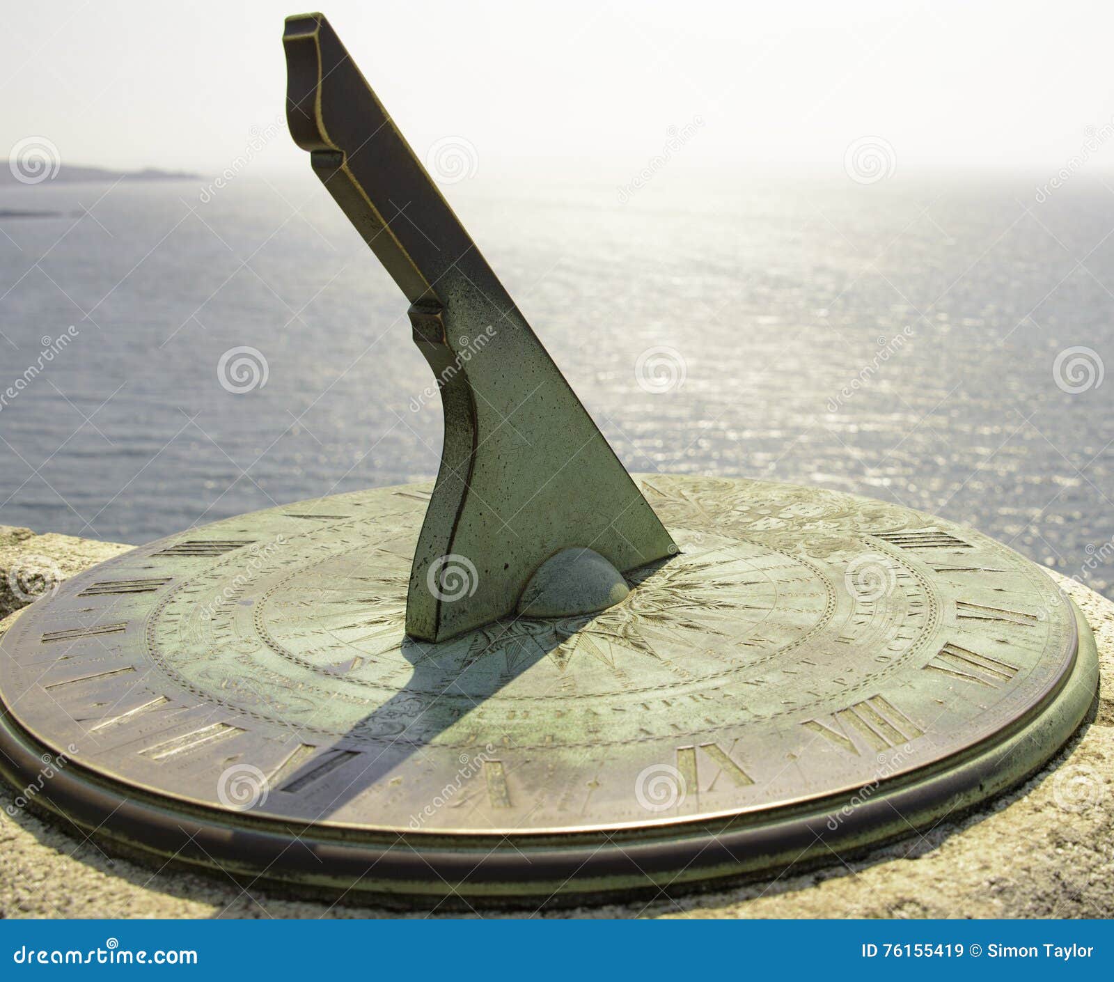 Sun Dial stock image. Image of cornwall, science, metal - 76155419