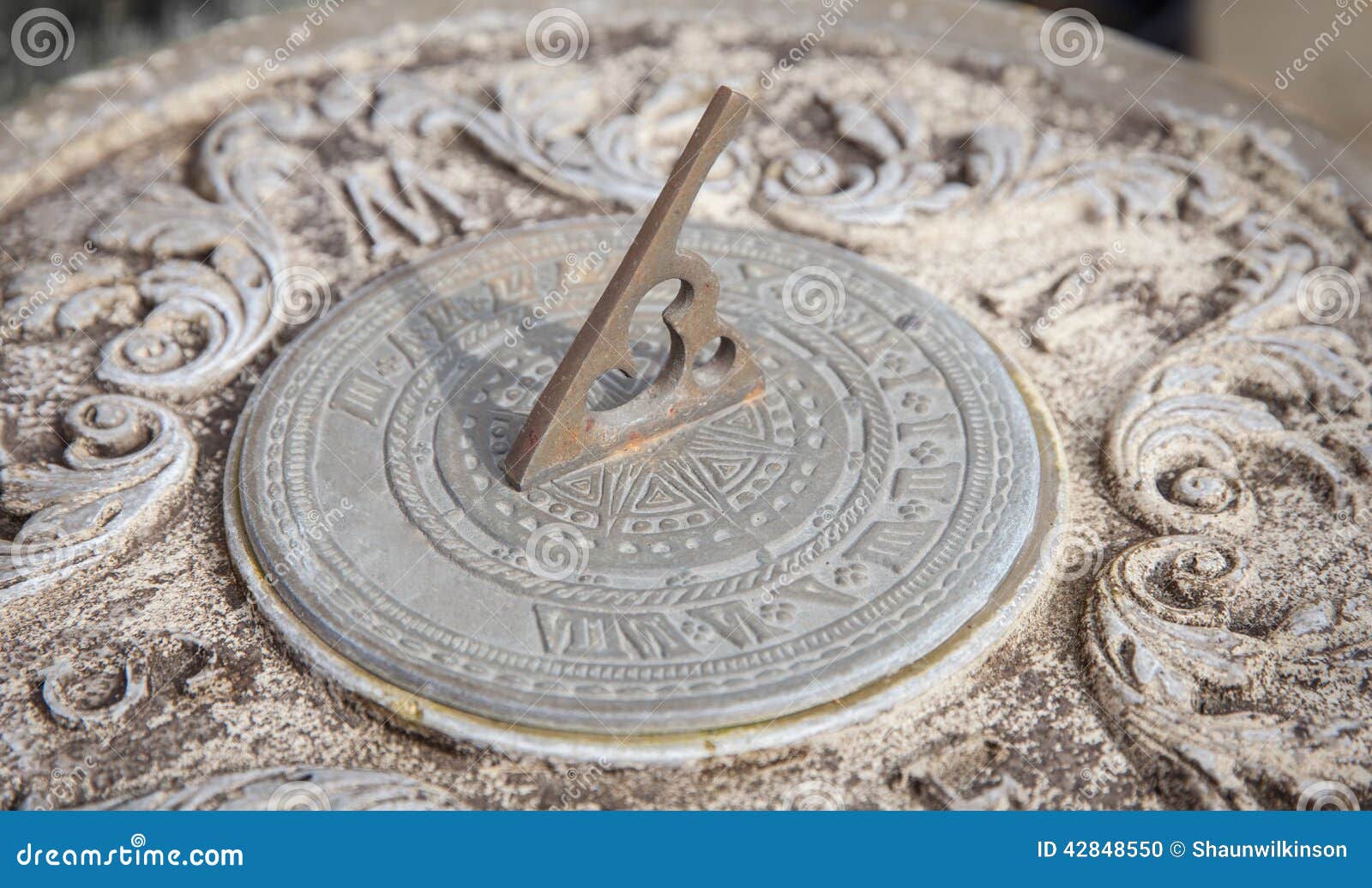 Sun dial stock photo. Image of close, astronomical, stone - 42848550