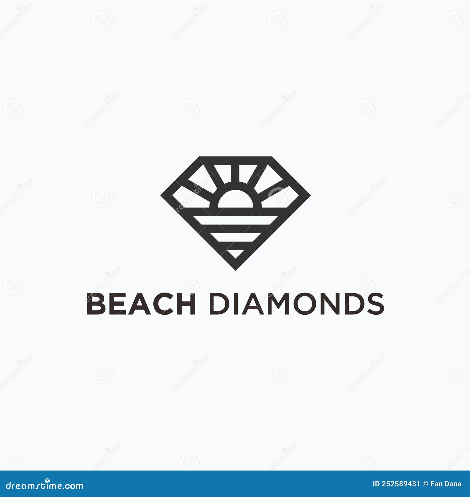 Sun Diamond Logo Design Vector Illustration Stock Vector - Illustration ...