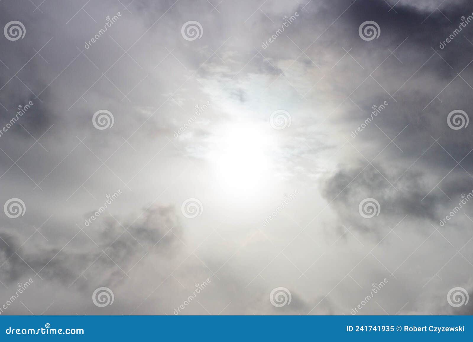 The Sun is Dimmed by Dark Clouds on a Rainy Day Stock Image - Image of ...