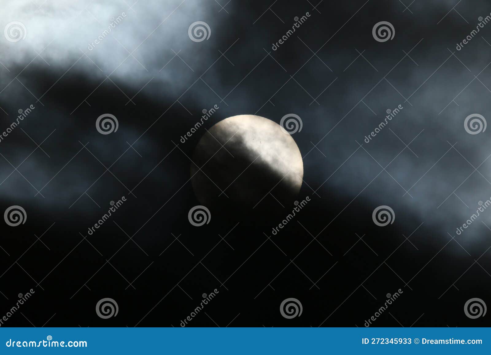 Sun Disk Behind Backlit Clouds Stock Image - Image of dramatic, round ...