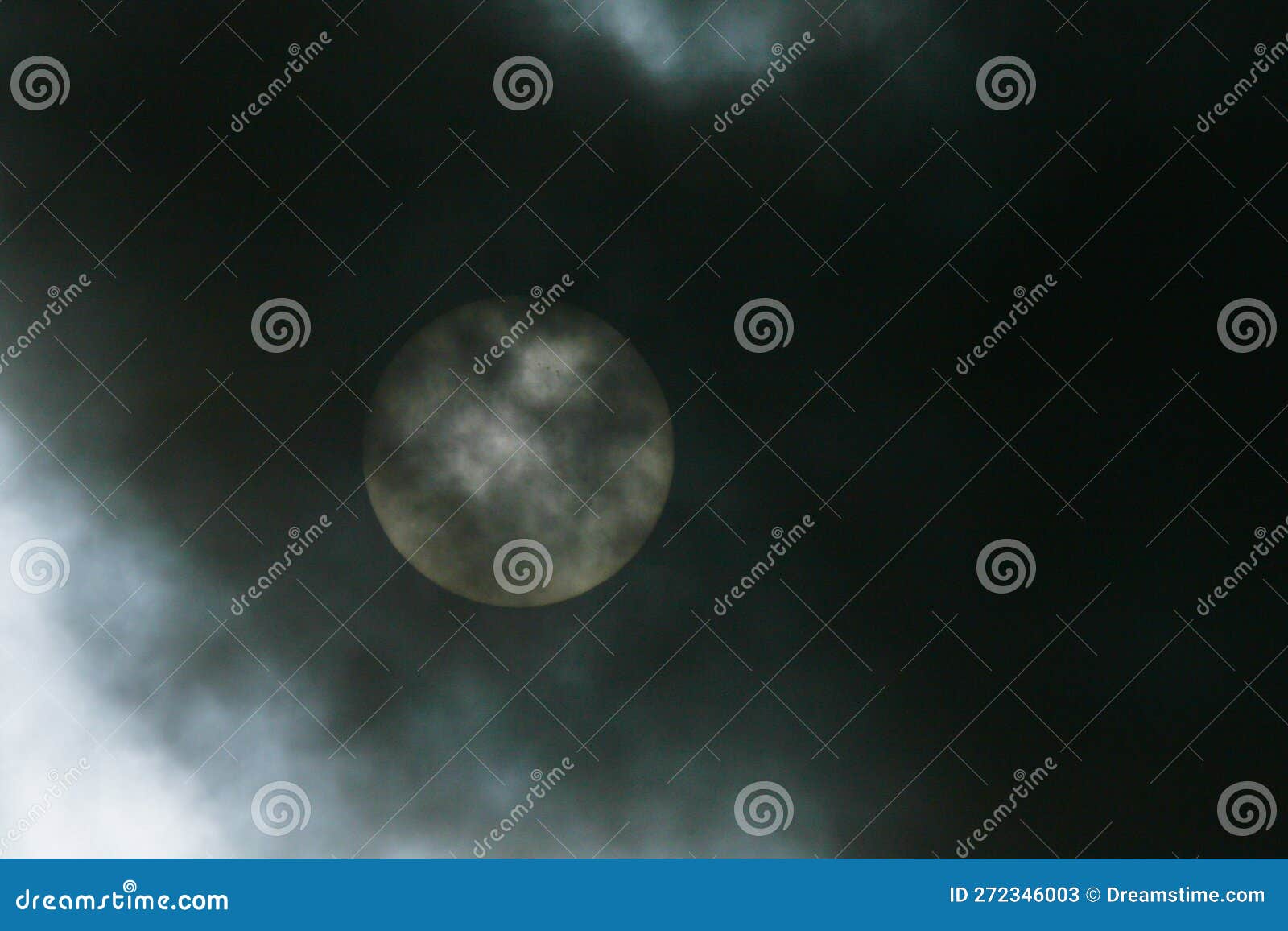 Sun Disk Behind Backlit Clouds Stock Image - Image of radiation ...