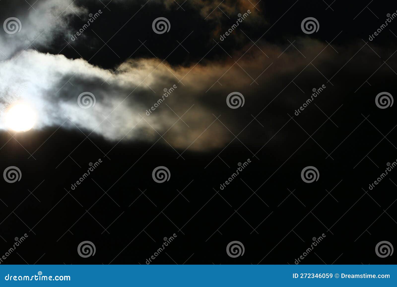 Sun Disk Behind Backlit Clouds Stock Image - Image of nature, full ...