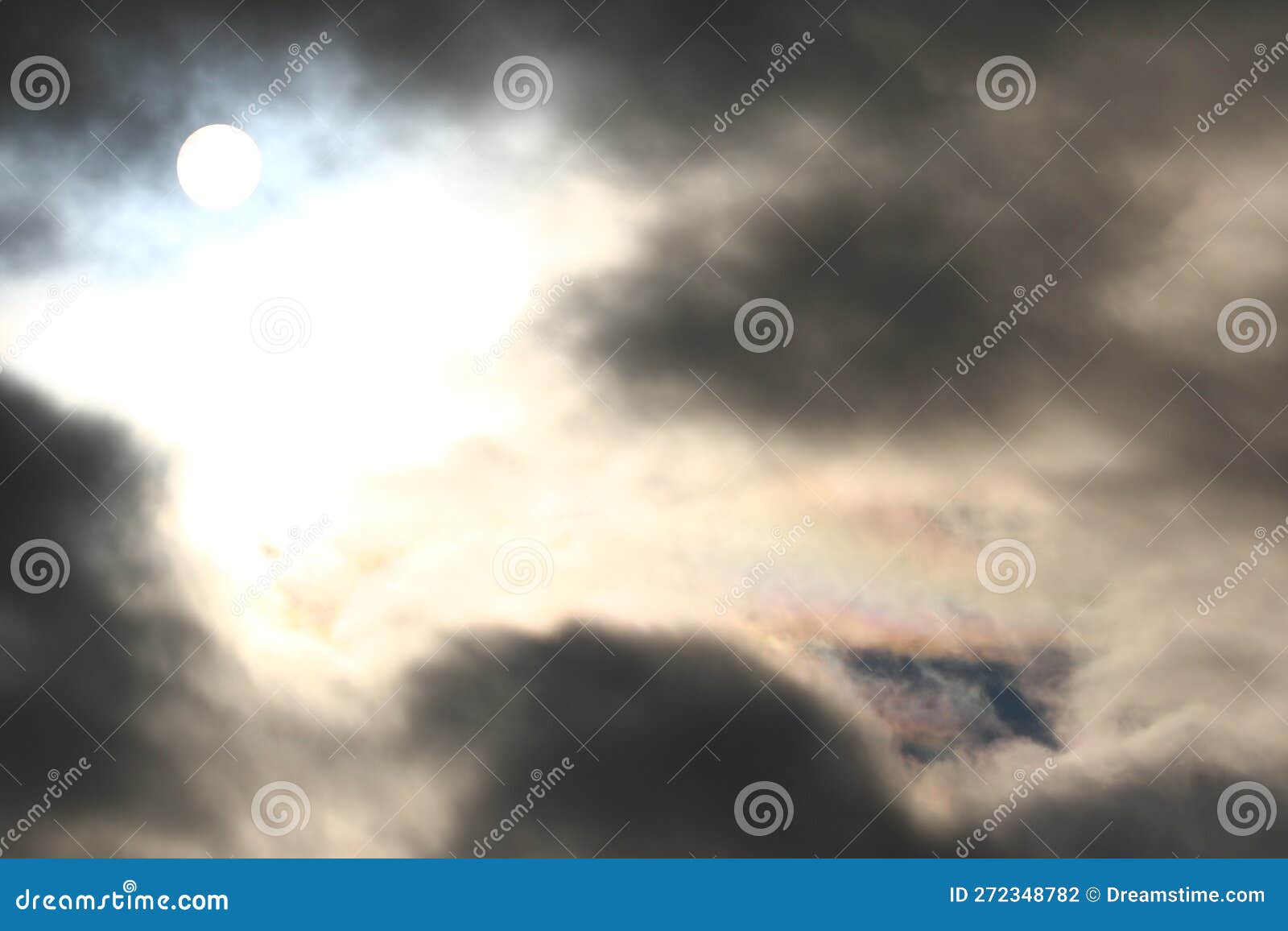 Sun Disk Behind Backlit Clouds Stock Photo - Image of light, round ...