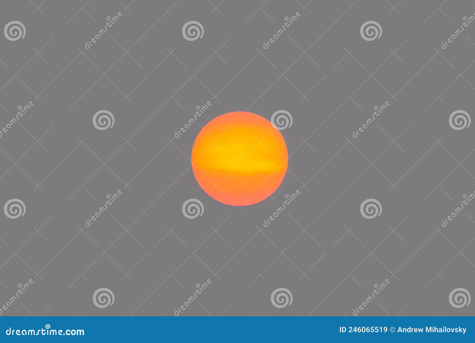 Sun Disk Isolated on Smoky Sky Stock Image - Image of abstract, orange ...