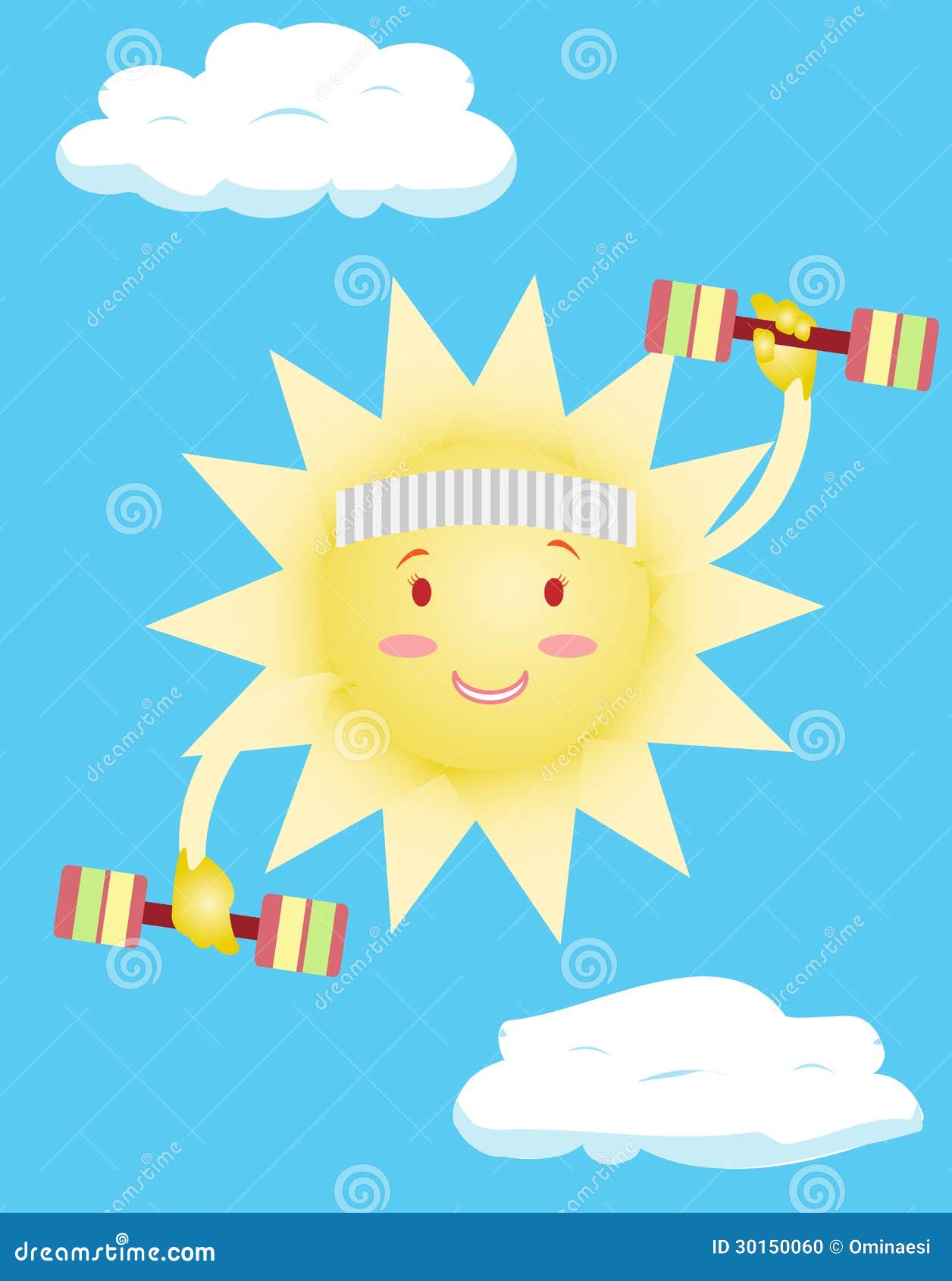 The Sun Does Body Exercises Stock Vector - Illustration of heat ...