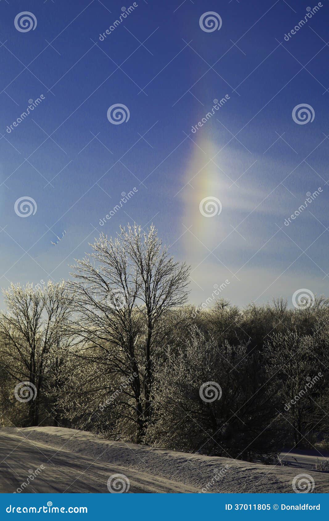 Sun Dog on a Cold Winter S Day Stock Image - Image of cold, climate ...