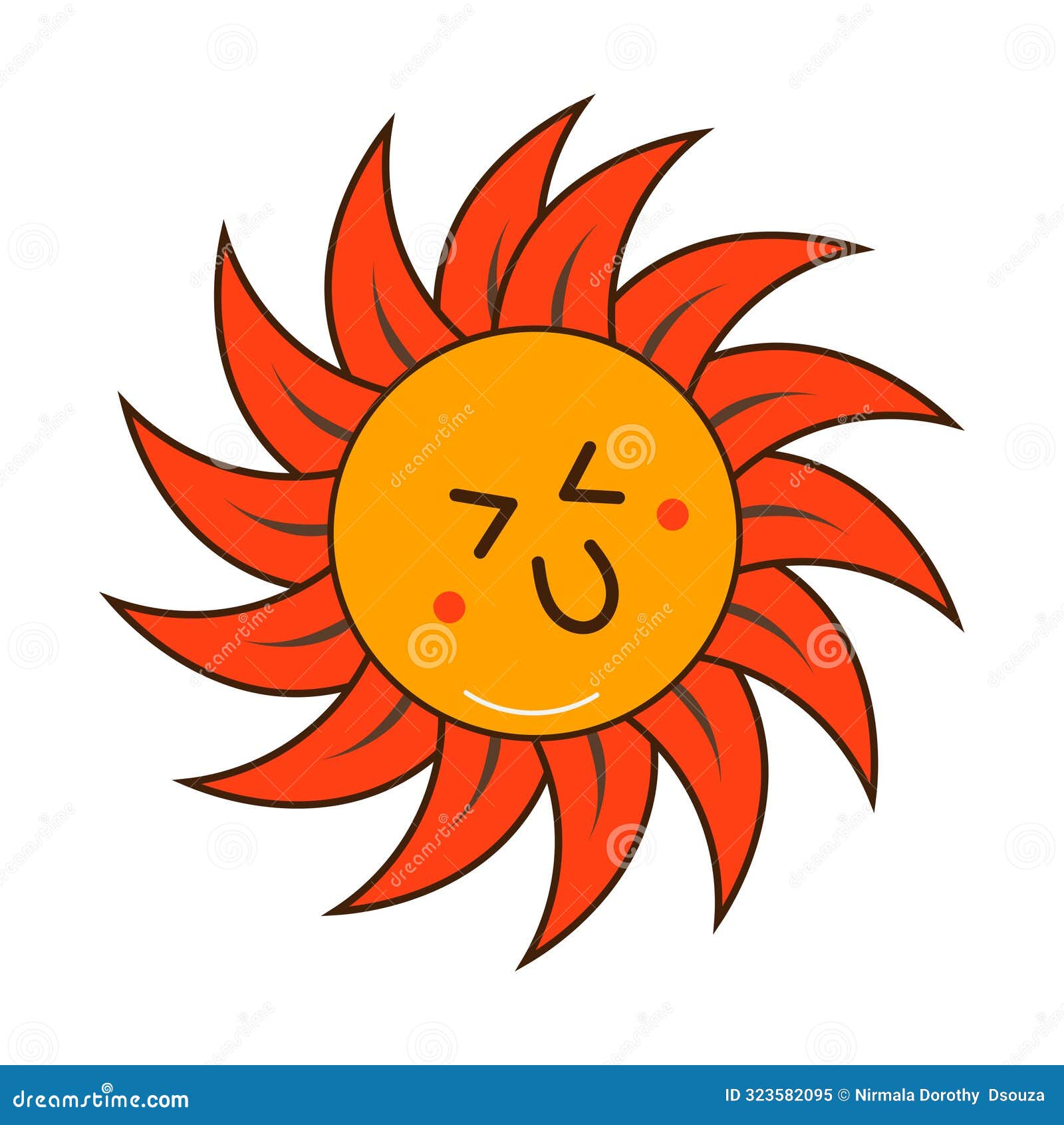 Sun Doodle Summer Sun Design Element Stock Vector - Illustration of ...