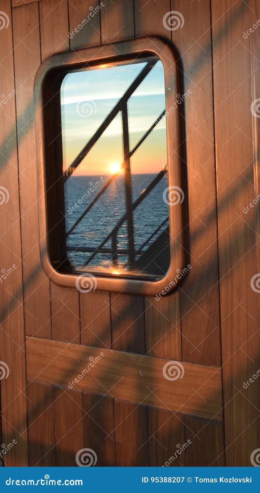 Sun in the door stock image. Image of reflection, door - 95388207