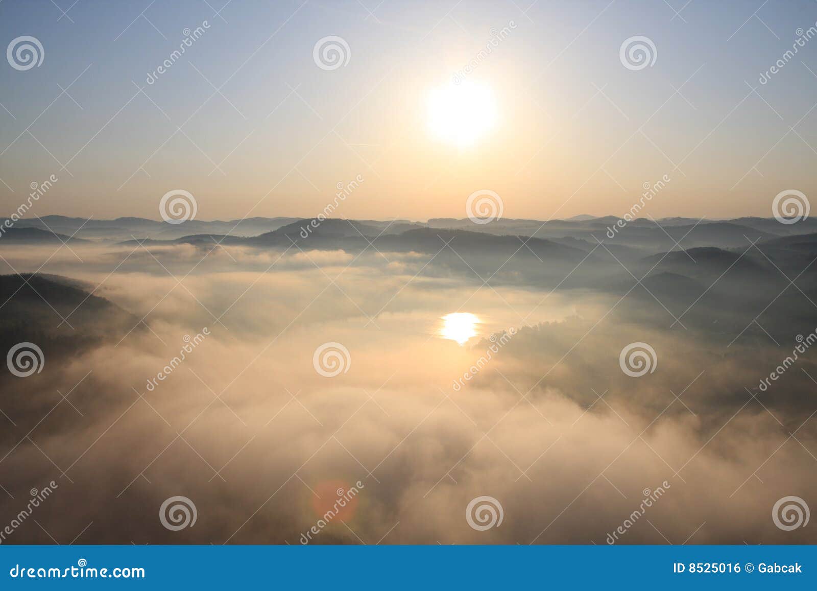 Sun dreams stock photo. Image of balloon, sunrise, river - 8525016