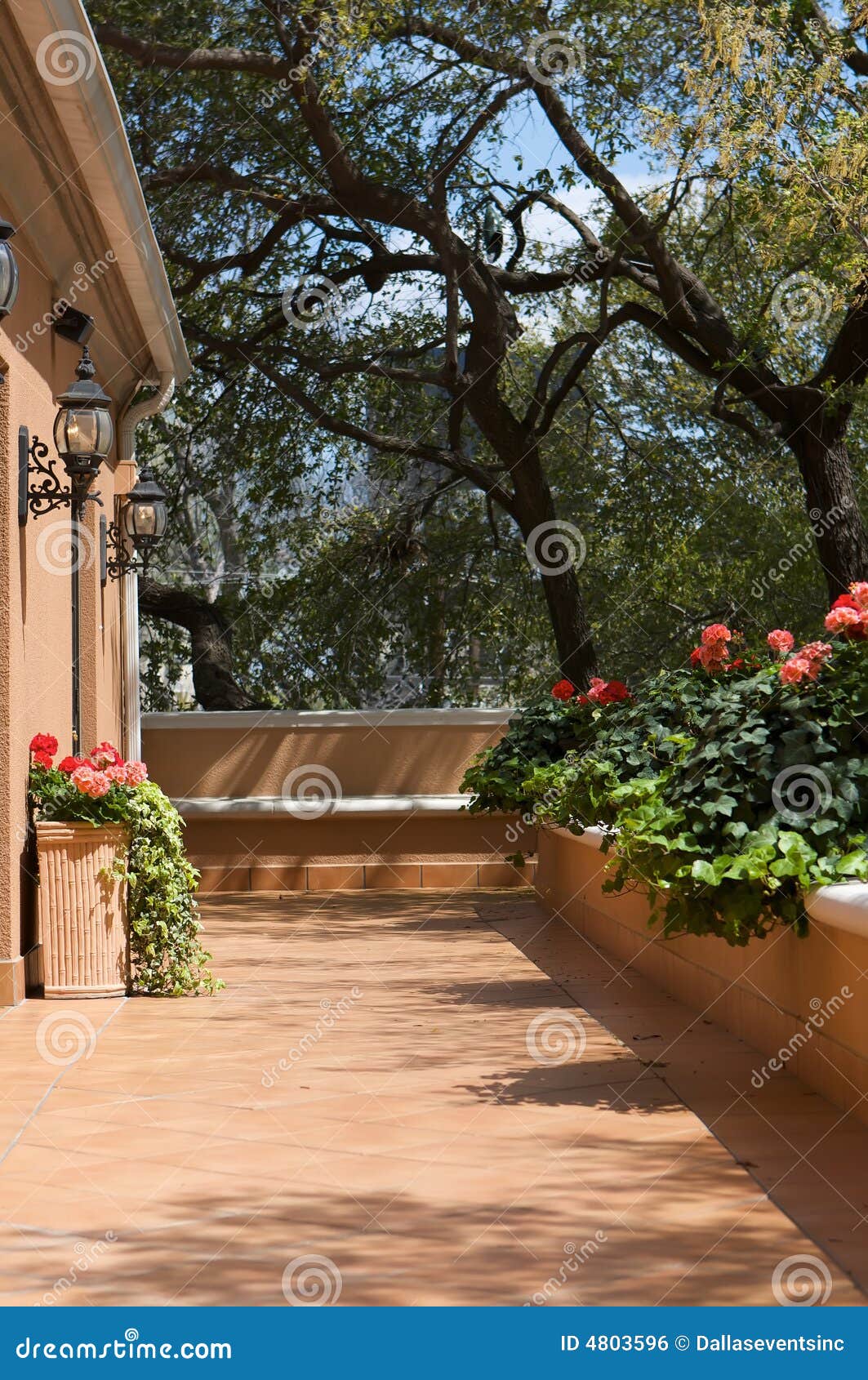 Sun Drenched European Veranda Stock Photo - Image of architecture ...
