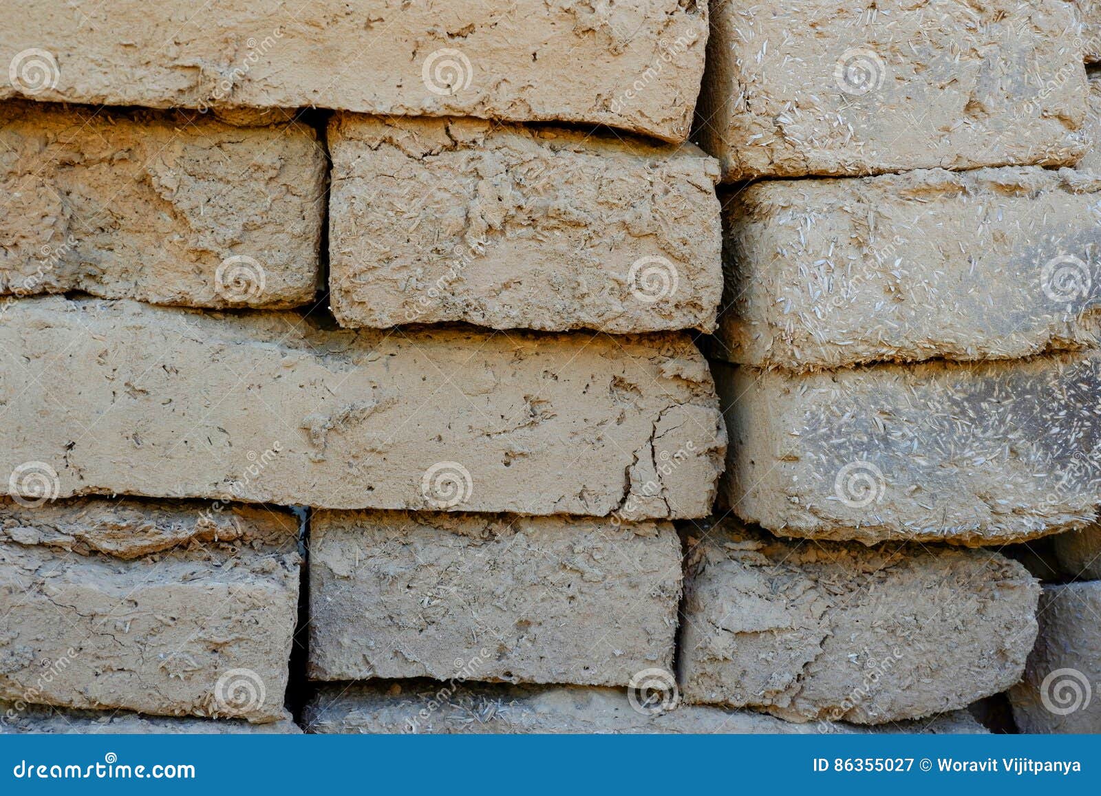 Sun-dried Brick Wall Background Stock Image - Image of marble ...