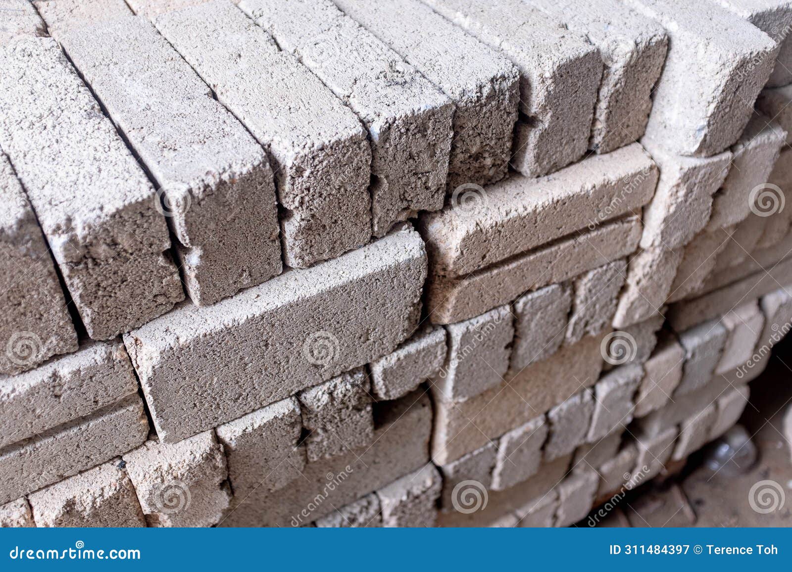 Sun Dried Clay or Mud Bricks Scattered at a Work Site in Malaysia Stock ...
