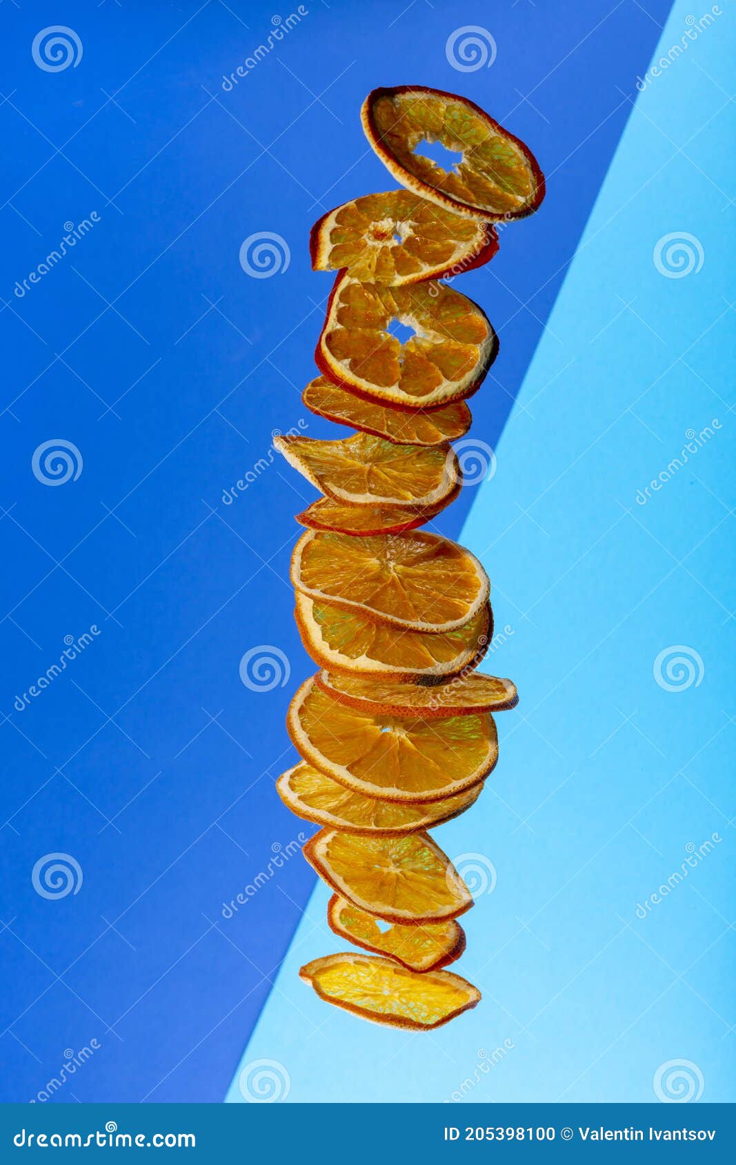 Sun-dried Dried Lemon Close Up on Colored Background Stock Photo ...