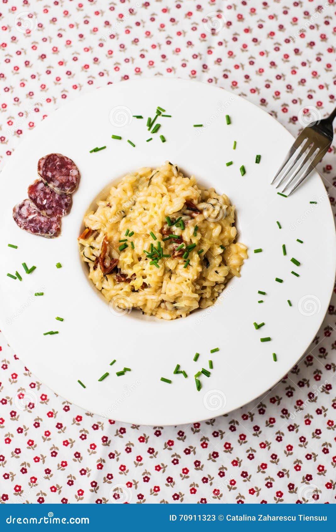 Sun Dried Tomatoes and Chorizo Risotto Stock Image - Image of chorizo ...