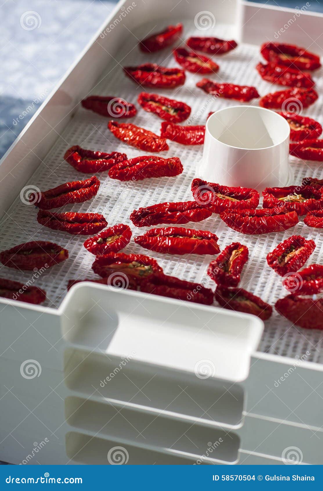 Sun Dried Tomatoes on Drying Tray Stock Photo - Image of natural ...