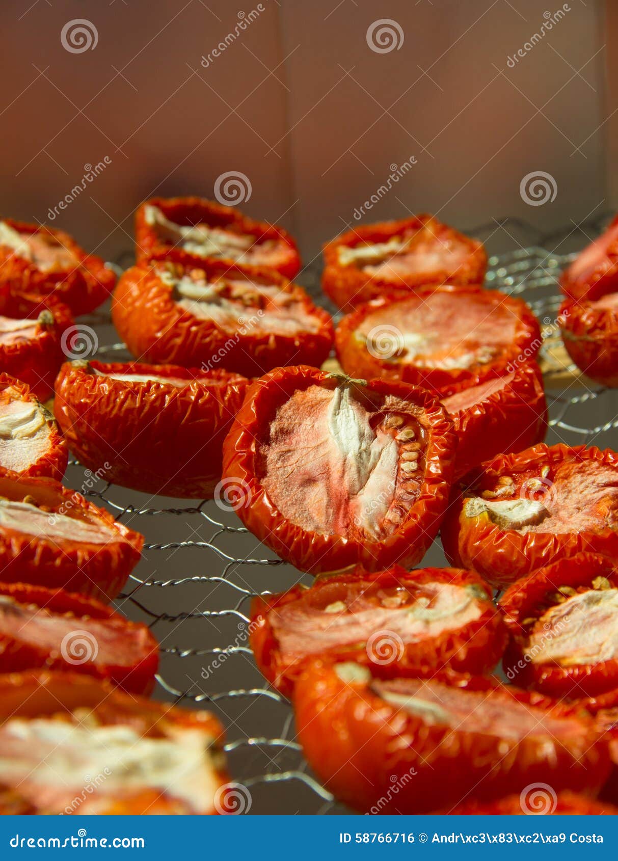 Sun Dried Tomatoes on a Simple Drying Tray Stock Photo - Image of ...