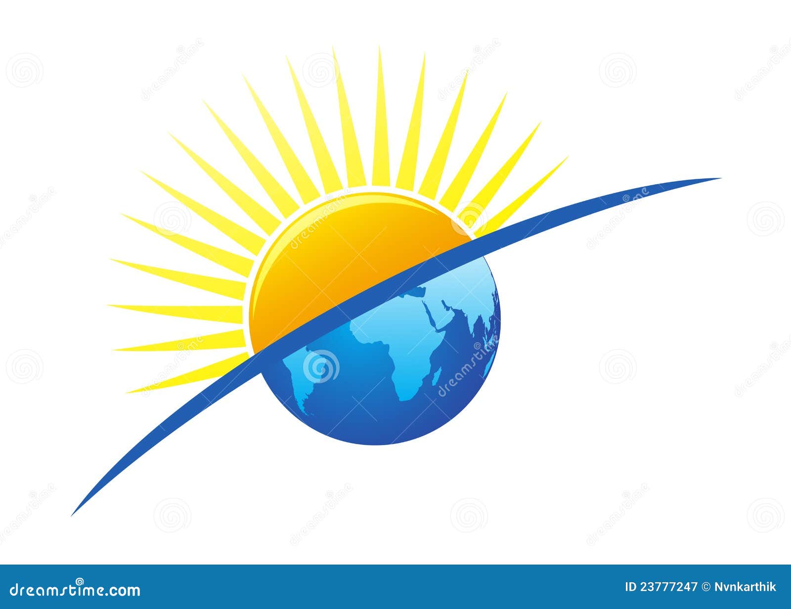 Sun and earth logo stock vector. Illustration of atmosphere - 23777247