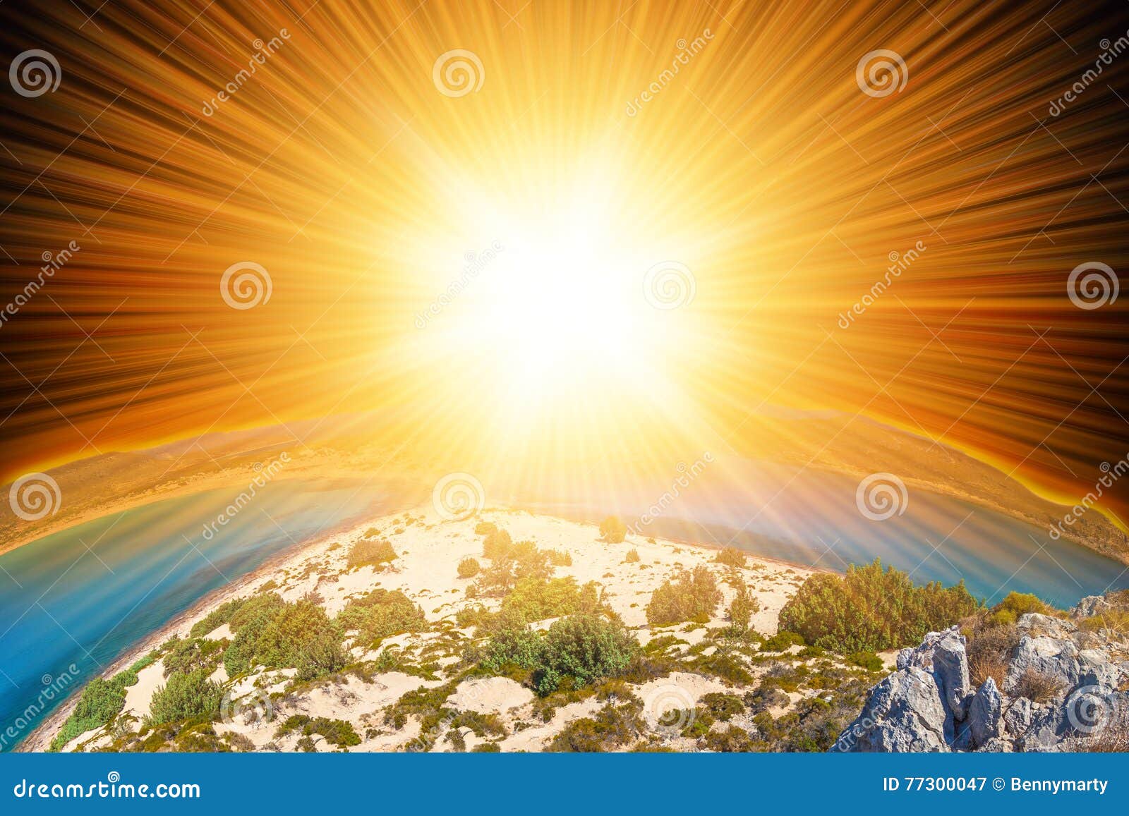 Sun and Earth stock image. Image of energy, fire, fireball - 77300047